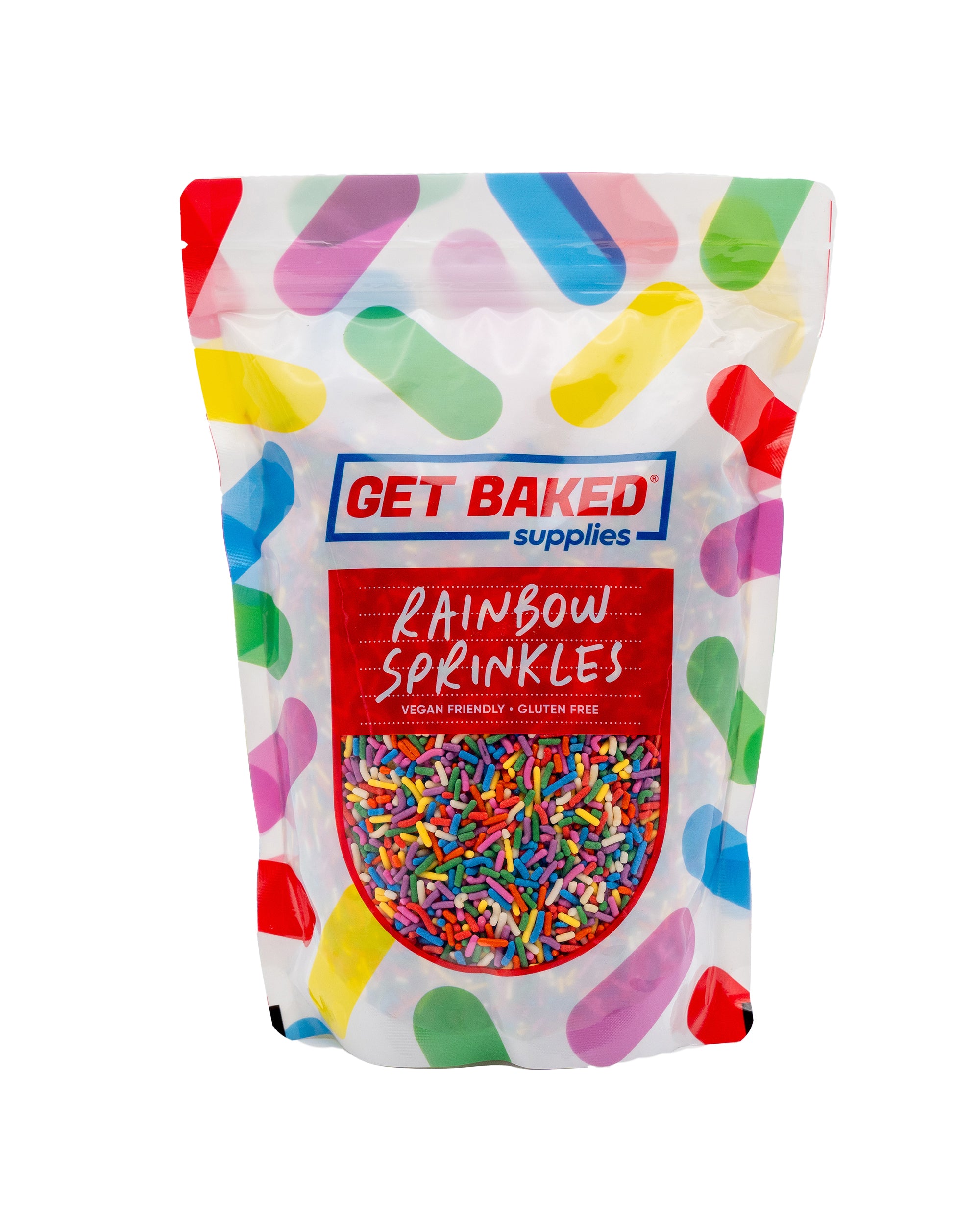 Rainbow Sprinkles: 500g Pouch - GET BAKED